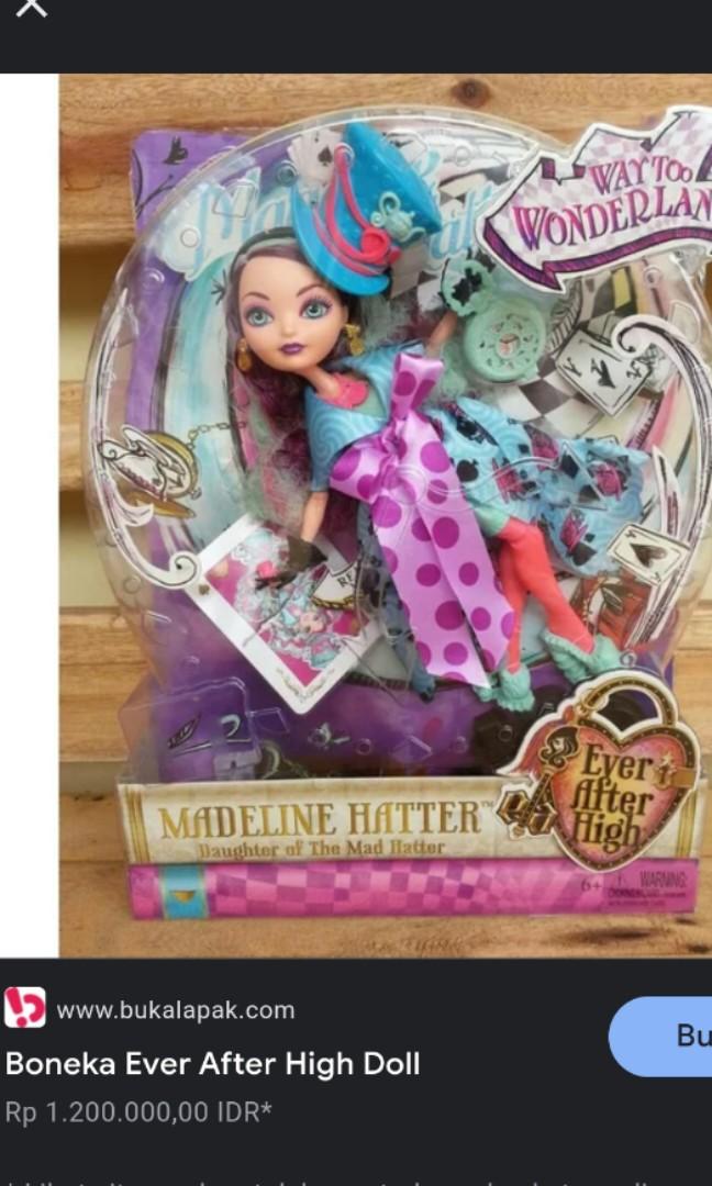 Barbie / ever after high way too wonderland madeline hatter doll, Toys ...