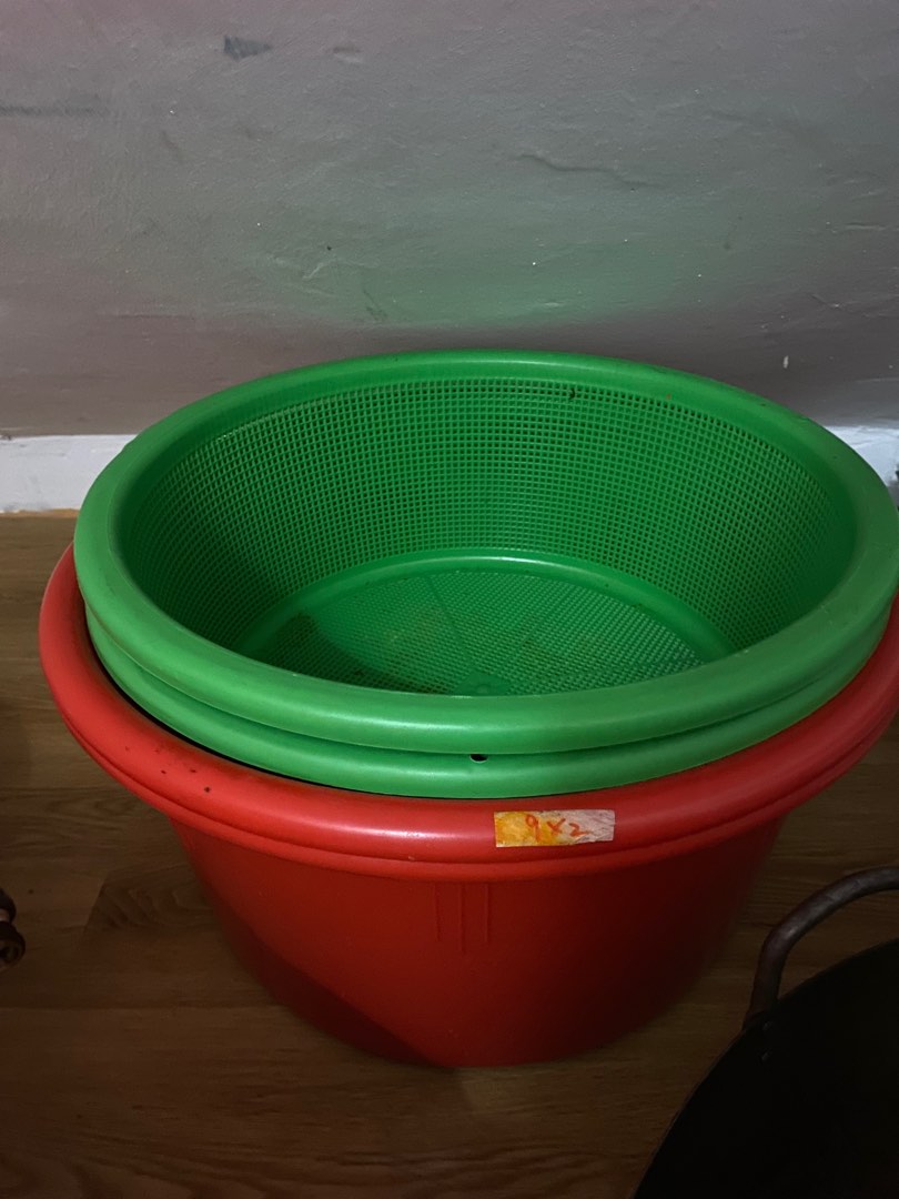 Big Plastic Basket / bucket / plastic container, Furniture & Home ...