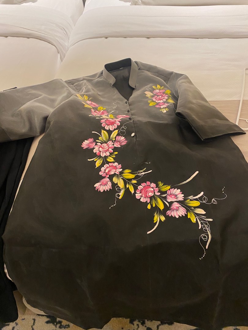 Black Filipiniana Dress, Women's Fashion, Dresses & Sets, Traditional ...