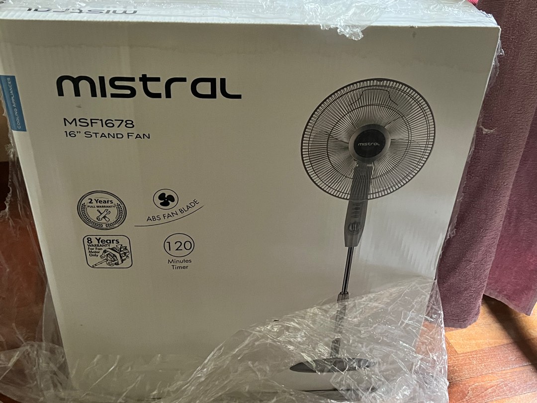 BRAND NEW IN BOX Mistral 16 inch stand fan MSF1678, Furniture & Home ...