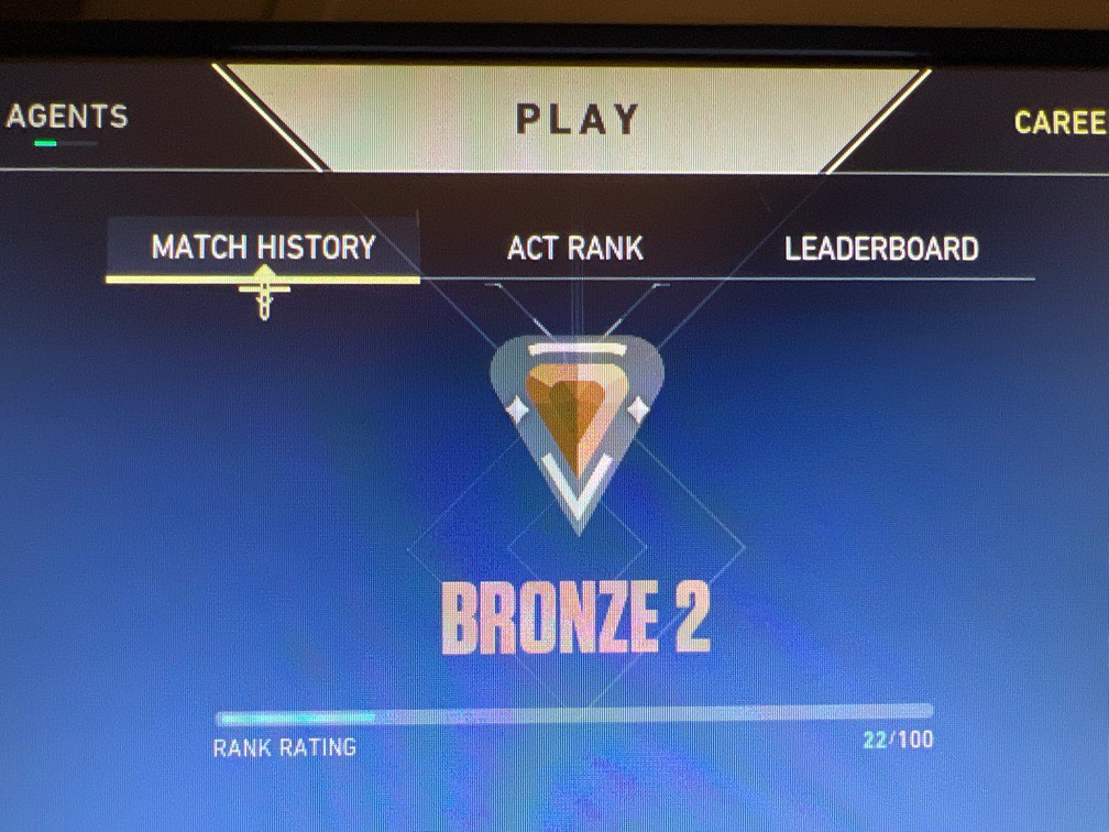 Bronze 2 22/100RR! Ranked Currently EP5 ACT2 Valorant Smurf Account ...