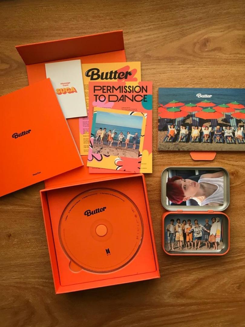 Butter - BTS [Peaches Version] (CD Album) - Official Merch [tingi], Hobbies & Toys, Memorabilia ...