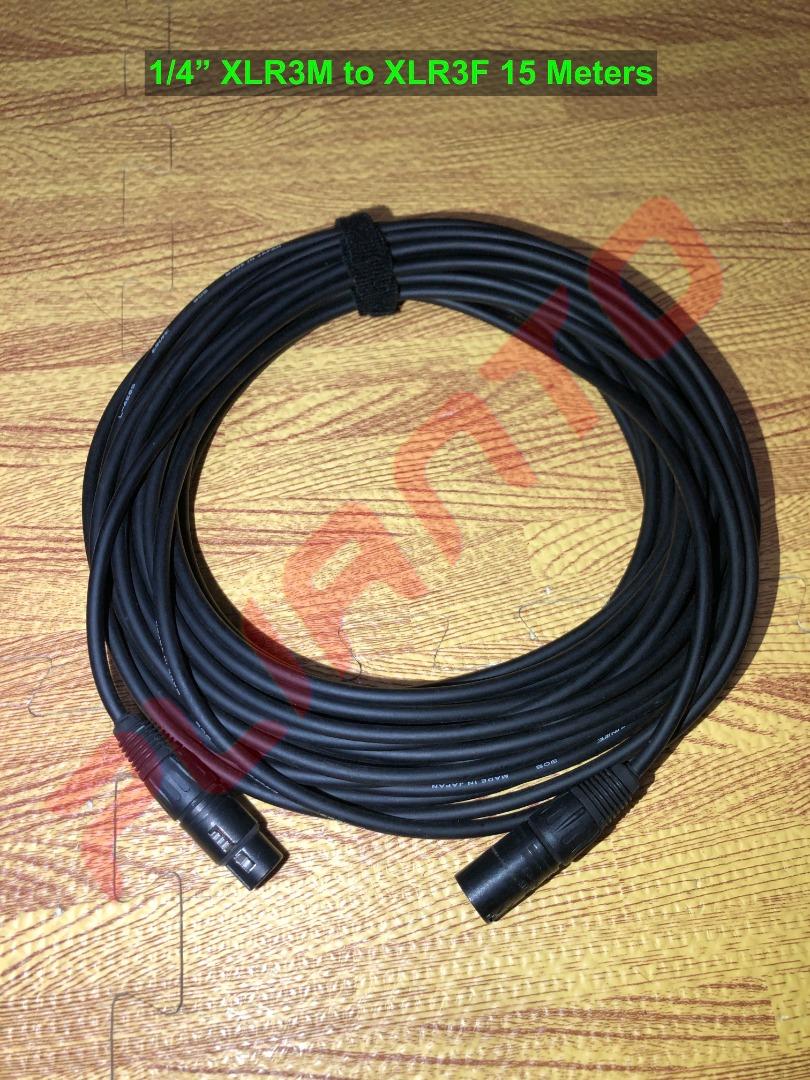 Canare Quad Star XLR 1/8" 7mm Extension Audio Cables Male to Female Neutrik Connectors, Audio ...