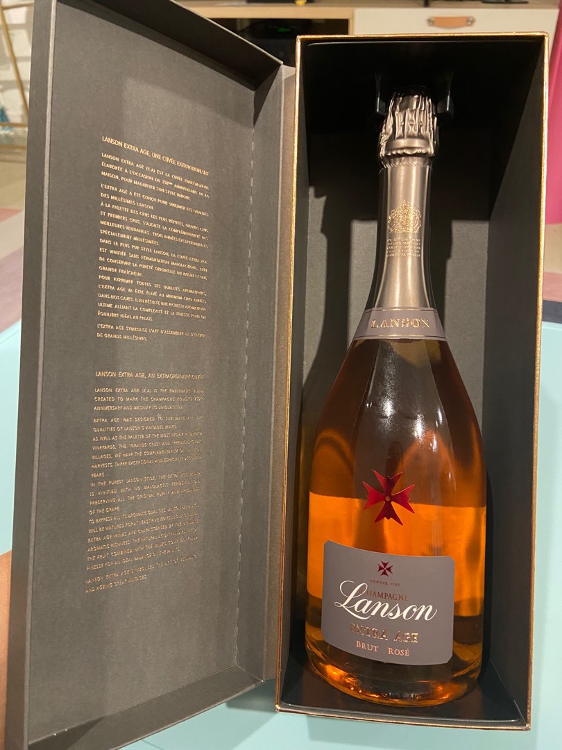 Champagne Lanson Extra Age Brut Rose, Food & Drinks, Alcoholic ...