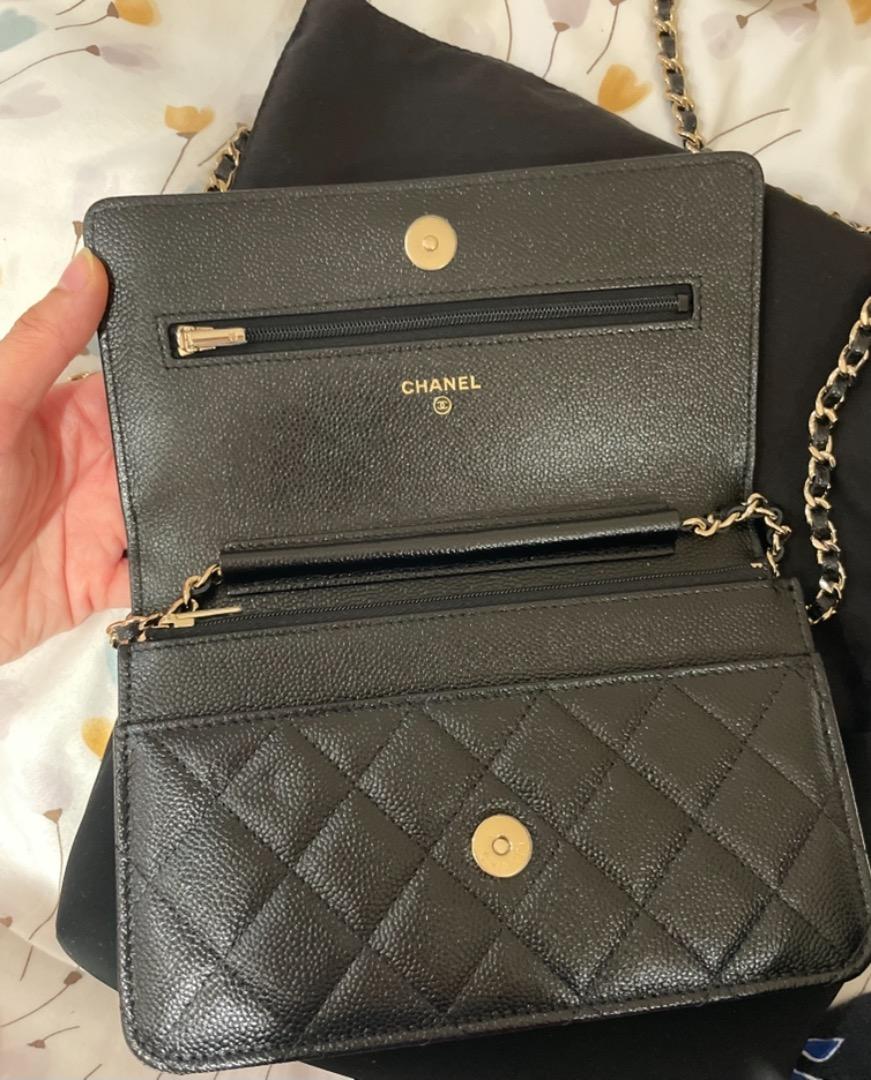 Chanel Caviar WOC 22K collection in black GHW (brand new), Luxury, Bags ...