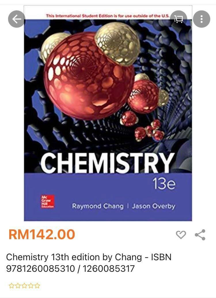 Chemistry Reference Book, Hobbies & Toys, Books & Magazines, Textbooks ...