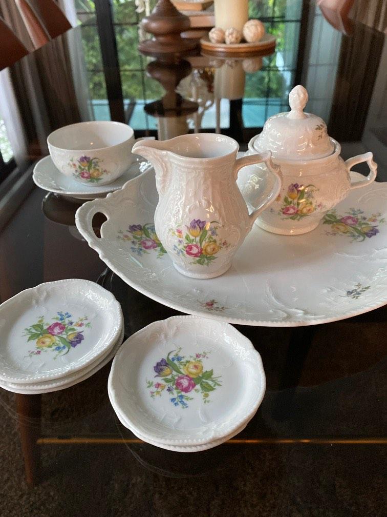 Classic rose Rosenthal afternoon tea set, Furniture & Home Living ...