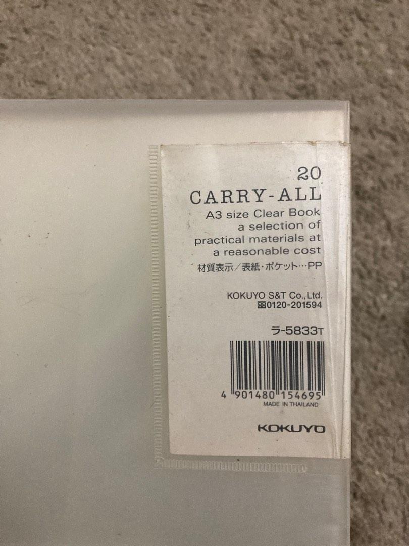 Clear Holder A3 Kokuyo, Buku & Alat Tulis, Alat Tulis di Carousell