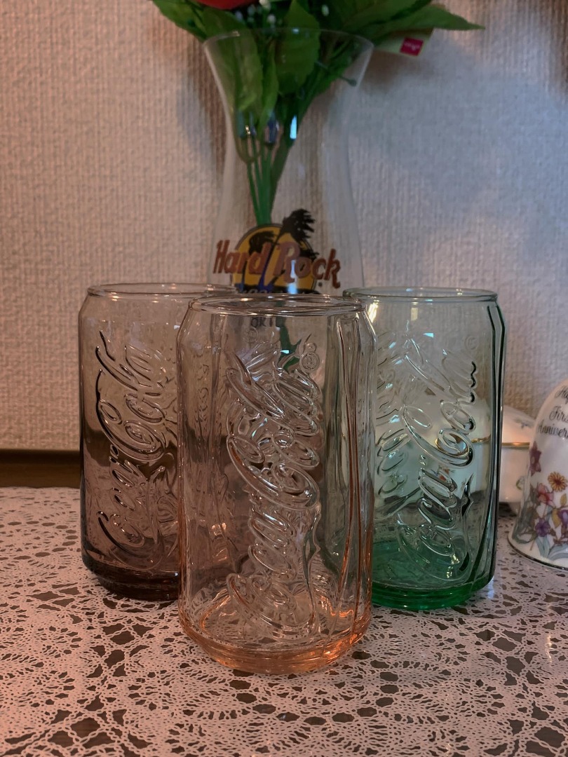 Coca Cola Glass Collection 3 Pcs Furniture And Home Living Kitchenware And Tableware Dinnerware