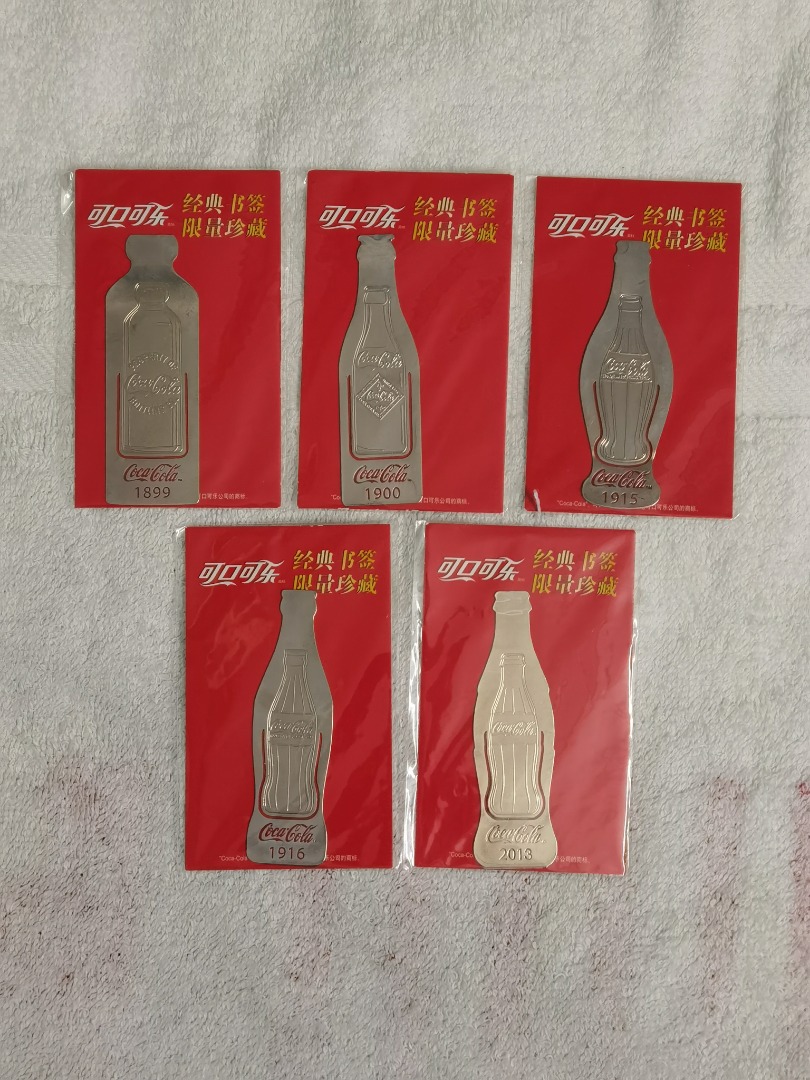 Coca-Cola Stainless Steel Bookmark [set of 5 designs], Hobbies & Toys ...