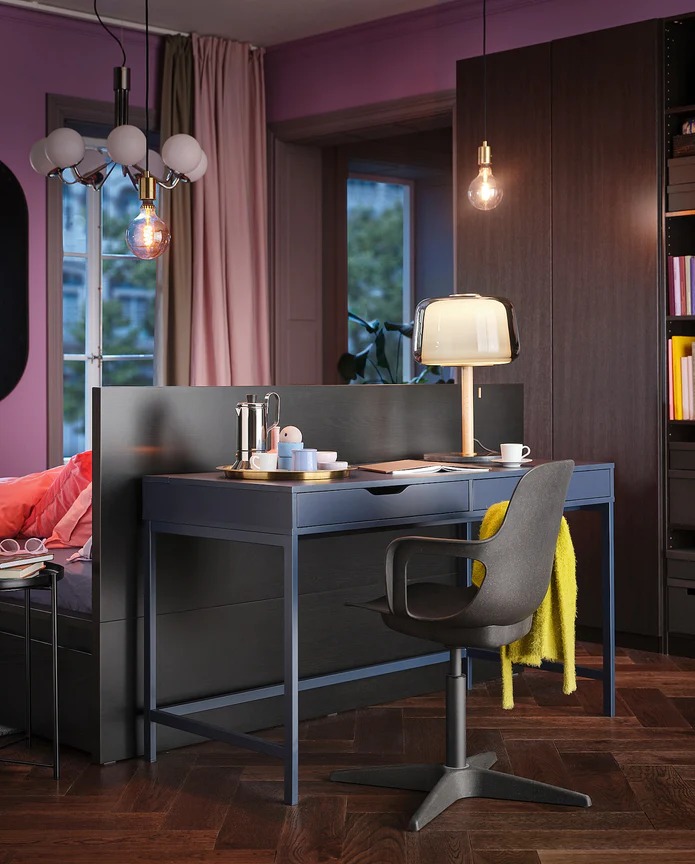 Computer Table [ IKEA | Alex | Blue ], Furniture & Home Living ...