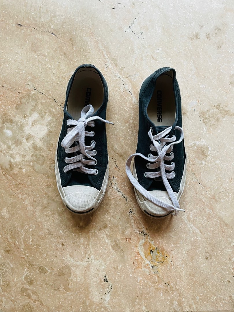 Converse Jack Purcell Sneakers, Black, Women's Fashion, Footwear, Sneakers on Carousell