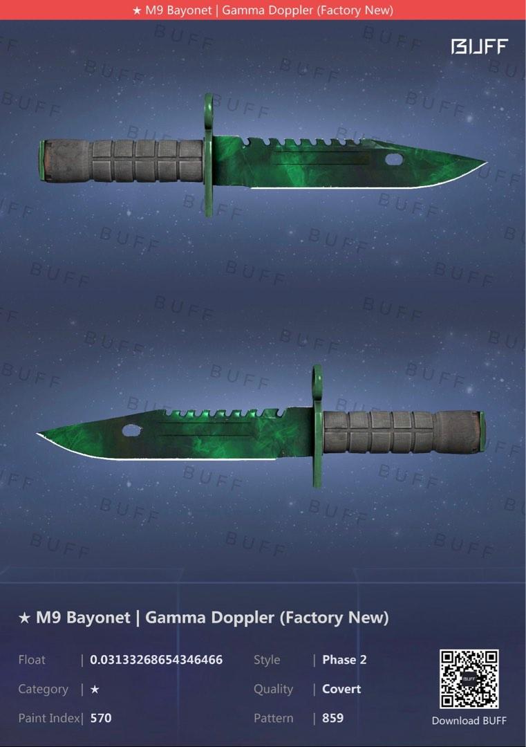CSGO M9 Gamma Doppler FN Phase 2 0.031, Video Gaming, Gaming ...