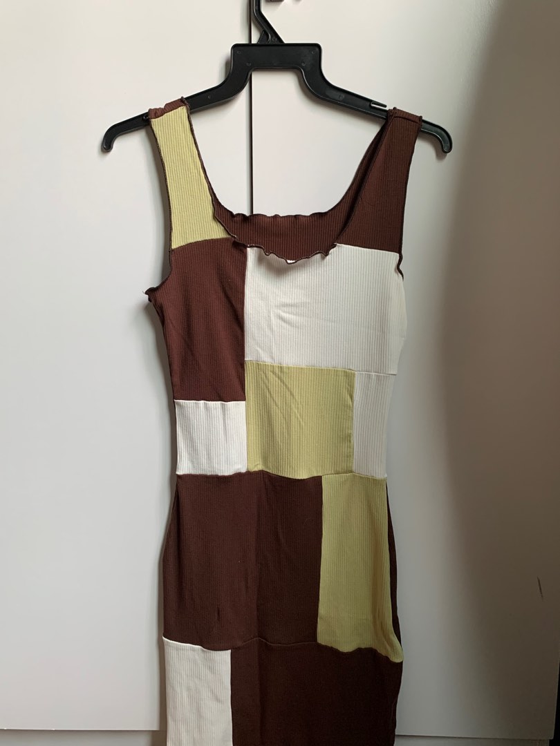 Cute patchwork mini dress, Women's Fashion, Dresses & Sets, Dresses on ...