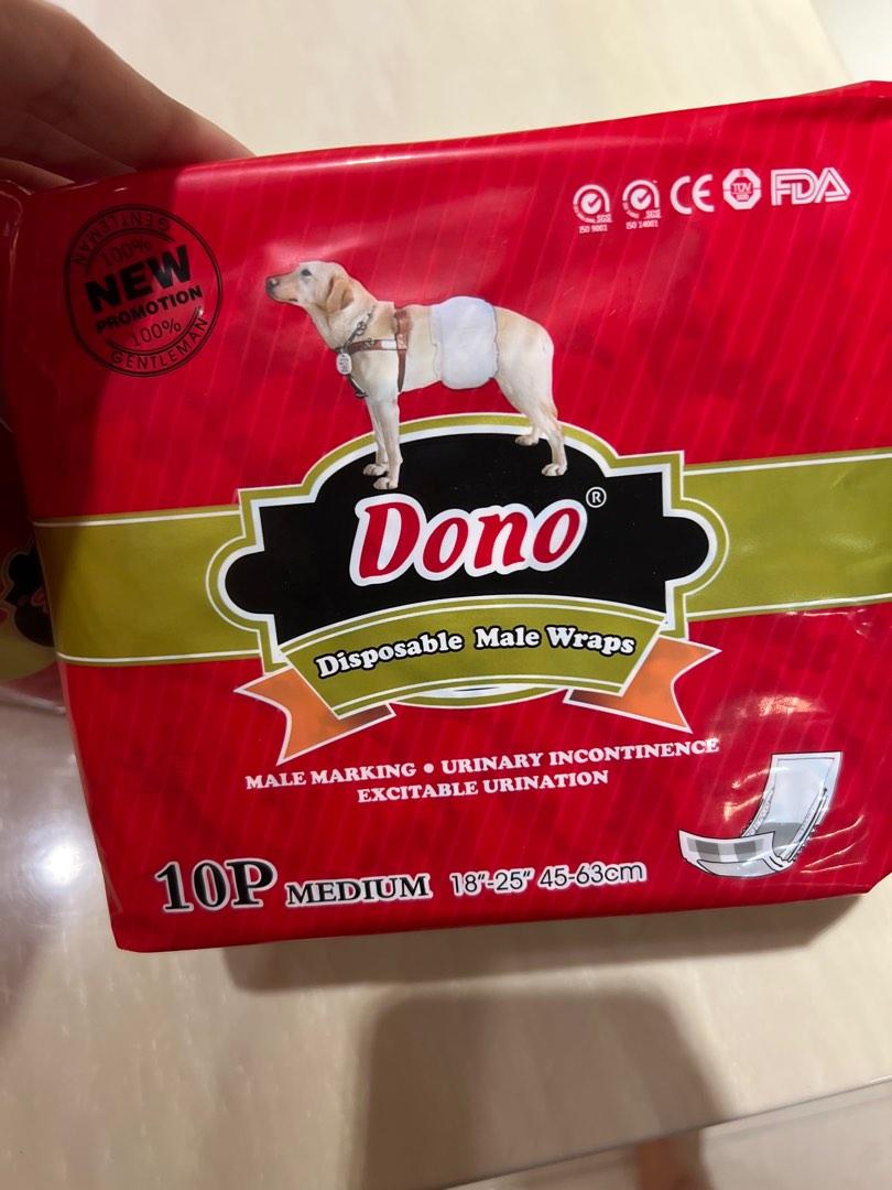 4 pack of DONO Dog Diaper Male Dog Diapers Dog Wrap Puppy Diapers, Pet ...