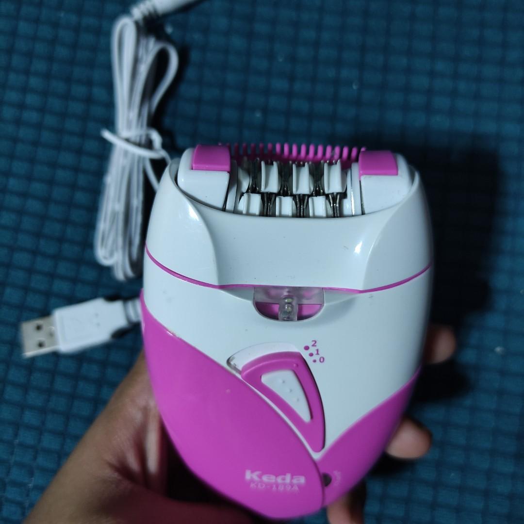 Electric Epilator Woman Cordless Hair Removal Depilator Shaver Body Leg ...