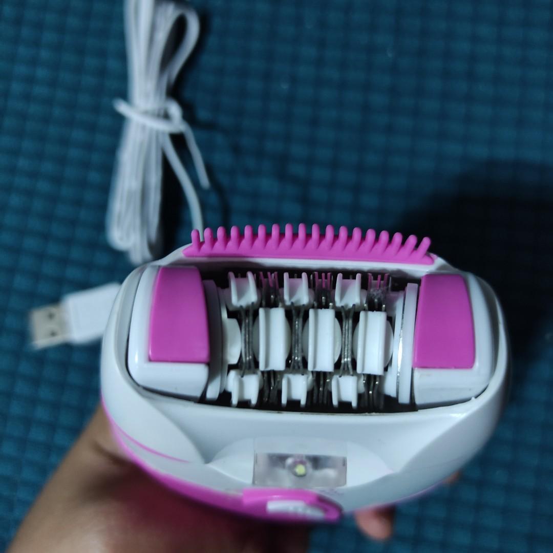 Electric Epilator Woman Cordless Hair Removal Depilator Shaver Body Leg ...