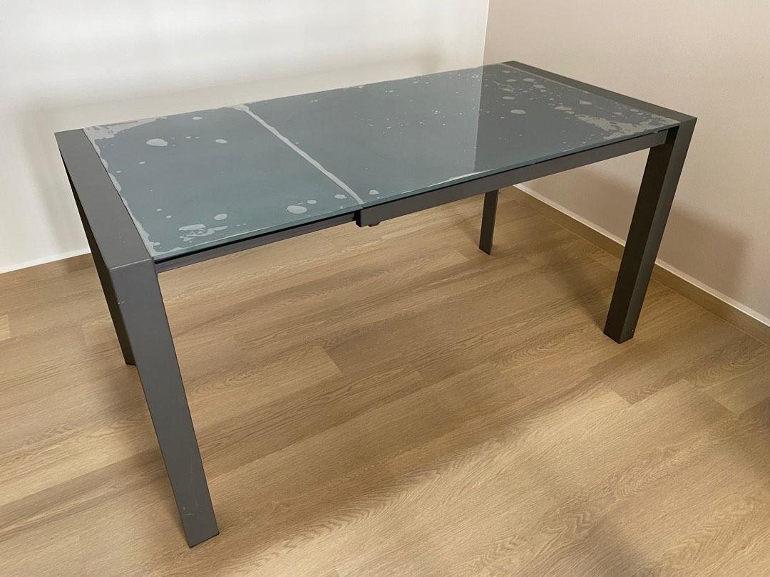 Free - Tempered glass extendable dining table, Furniture & Home Living ...