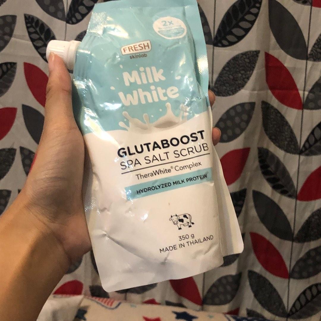 fresh skinlab milk white glutaboost spa salt scrub, Beauty & Personal ...