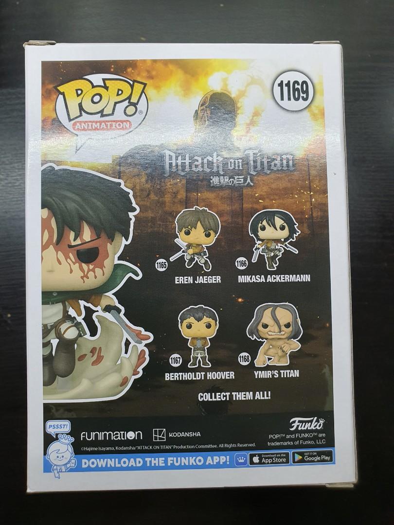 Funko Pop Attack On Titan Levi (Bloody) Figure (AE Exclusive), Hobbies ...