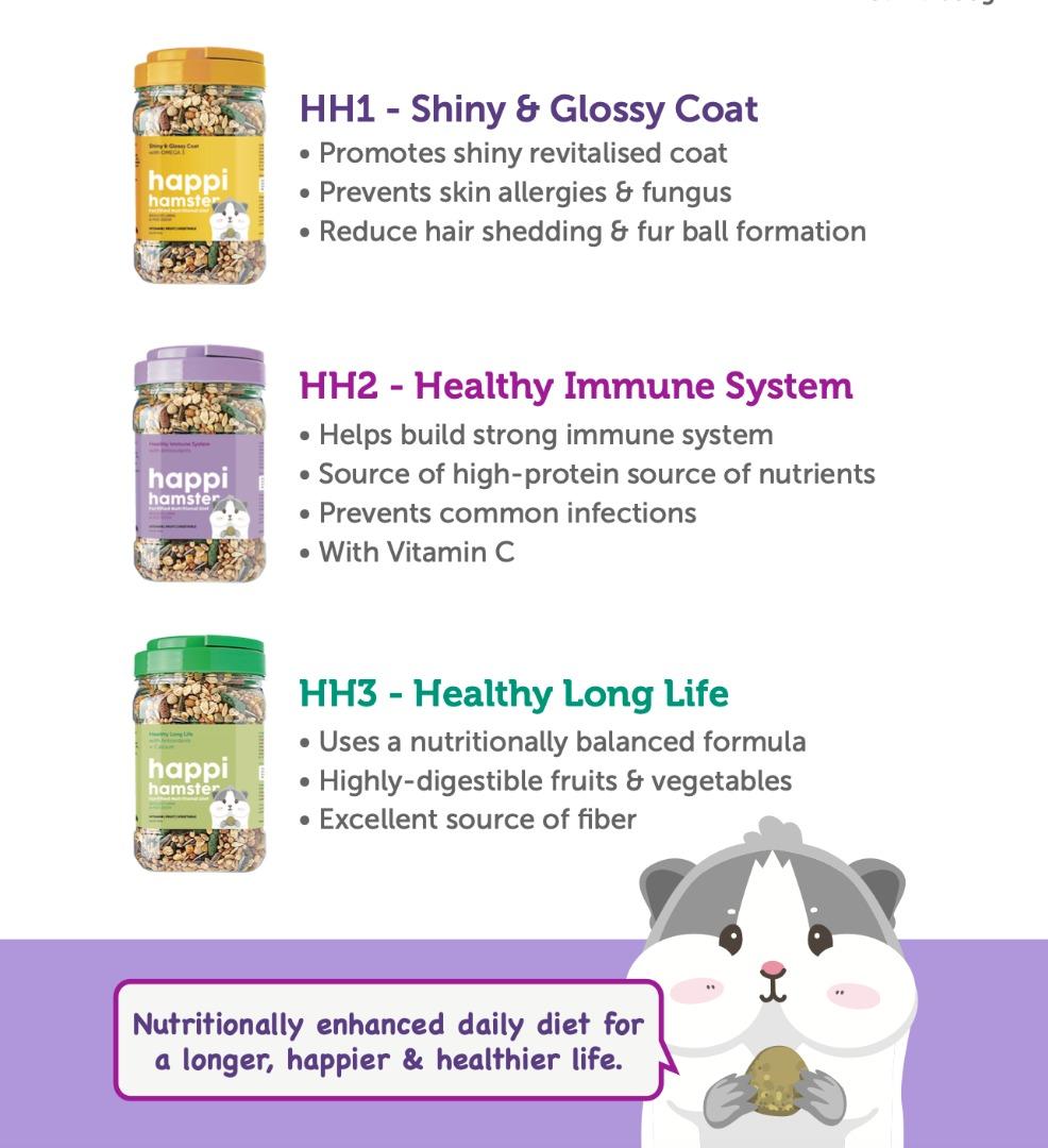 Happi Hamster Fortified Nutritional Diet For Hamster - 600g, Pet ...
