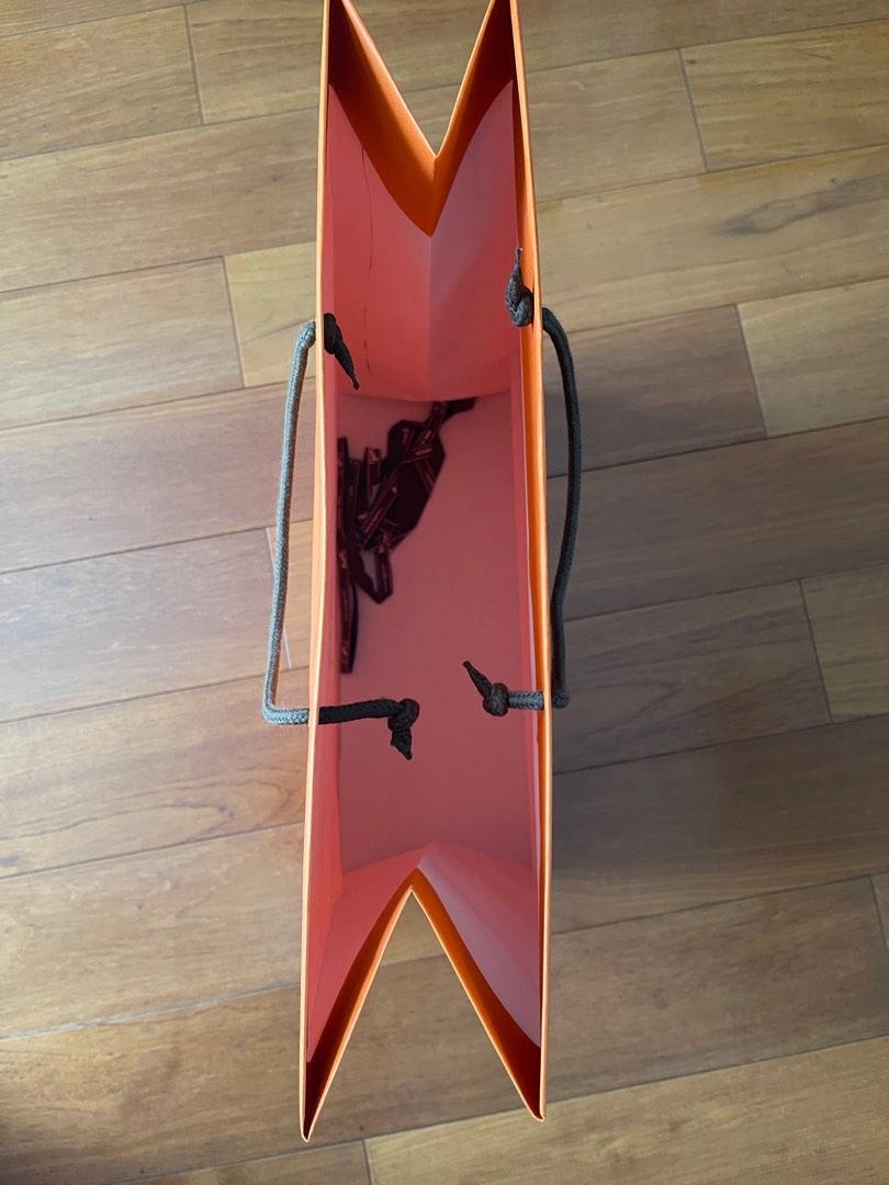 Hermes Paris orange paper bag (authentic), Hobbies & Toys, Stationary ...