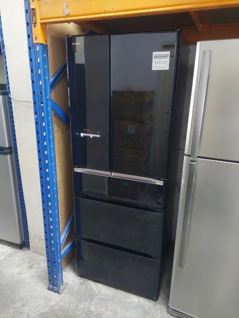 Hitachi 6 door refrigerator fridge glass door inverter made in japan ...