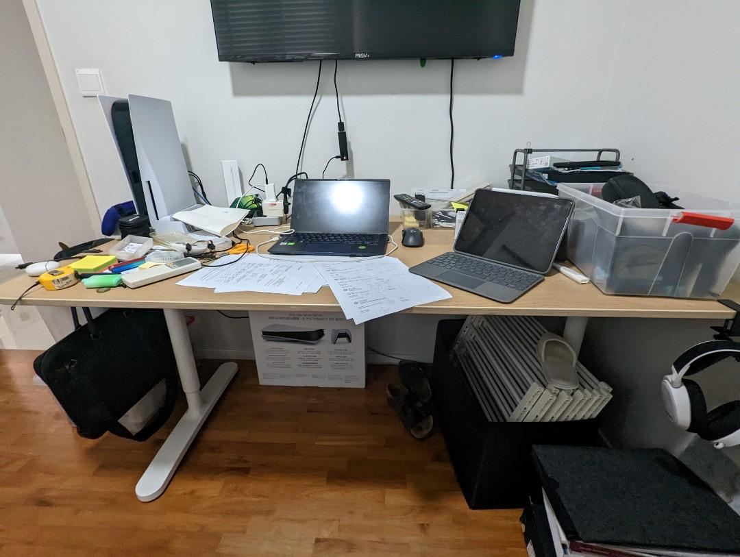 Ikea Bekant Work Desk 160 x 80, Furniture & Home Living, Furniture ...