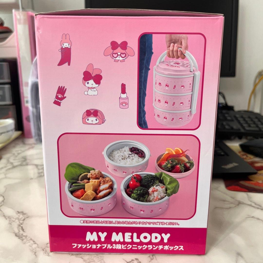 Japan Sanrio My Melody Friend Sweet Pink Fairy Lunch Box Picnic Three ...