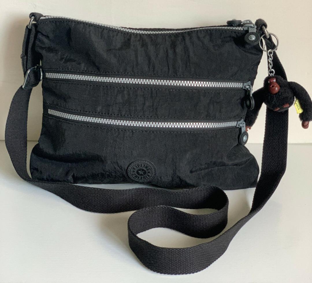 KIPLING ALVAR CROSSBODY SLING SHOULDER BAG PURSE IN BLACK SALE, Women's ...