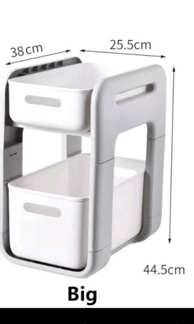 Kitchen organiser 2 tier drawers (big) multipurpose storage space saver ...