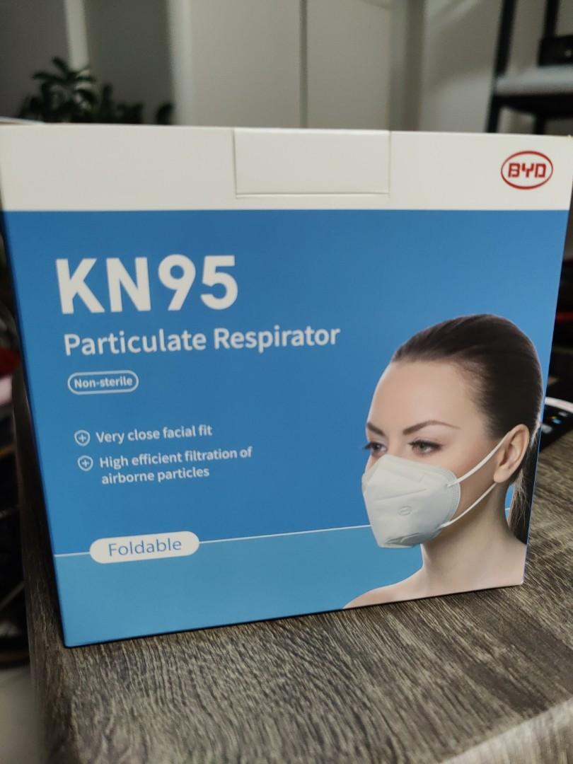 KN95 mask BYD, Health & Nutrition, Face Masks & Face Shields on Carousell