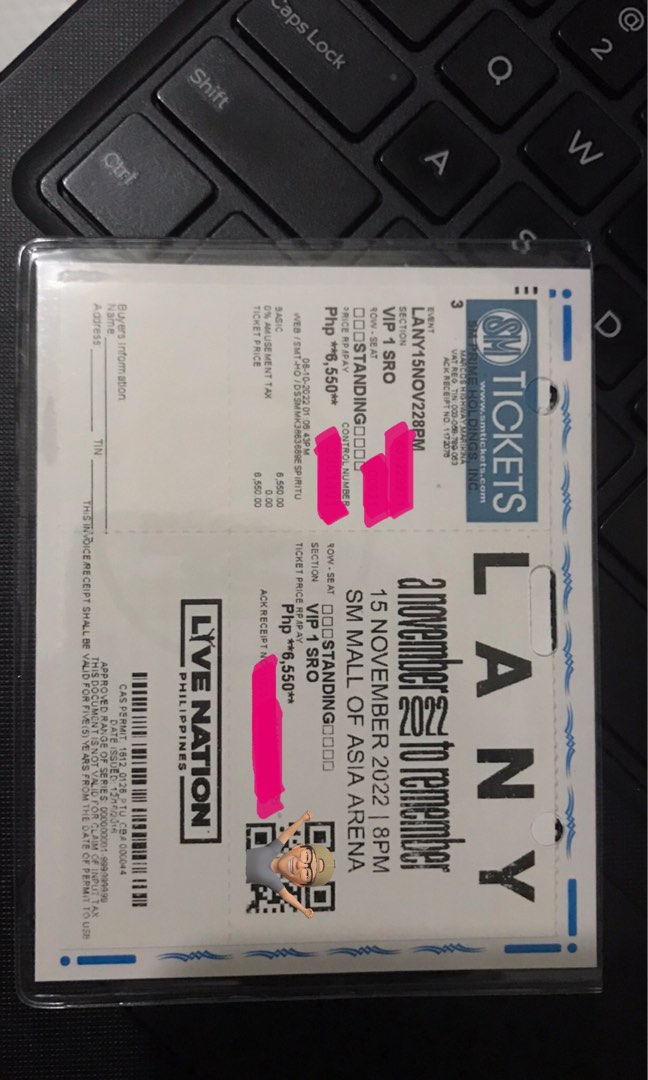 Lany Concert Ticket, Tickets & Vouchers, Event Tickets on Carousell