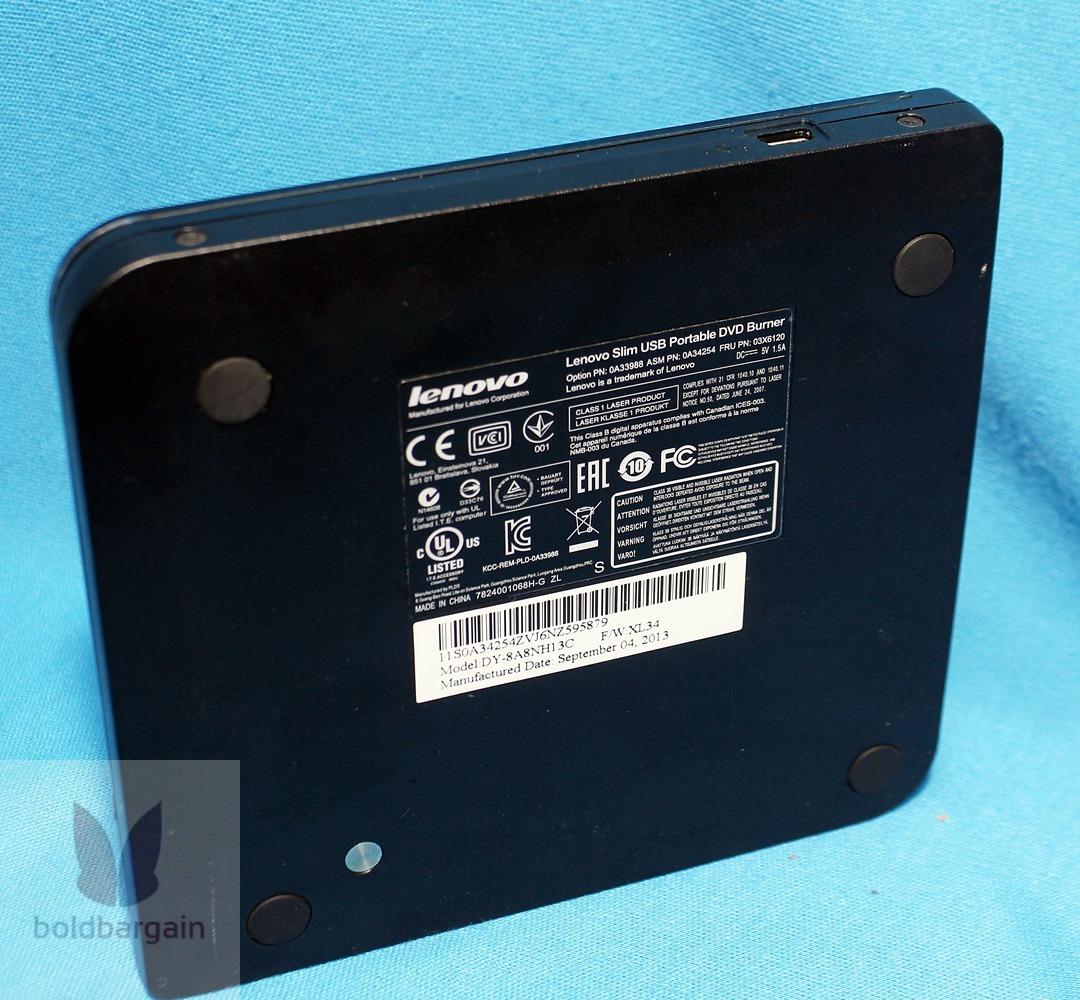 Lenovo DY-808NH13C External USB DVD CD Writer Burner Reader Player ...