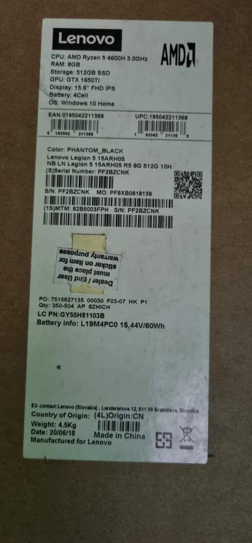 LENOVO LEGION 5 Computers Tech Laptops Notebooks On Carousell
