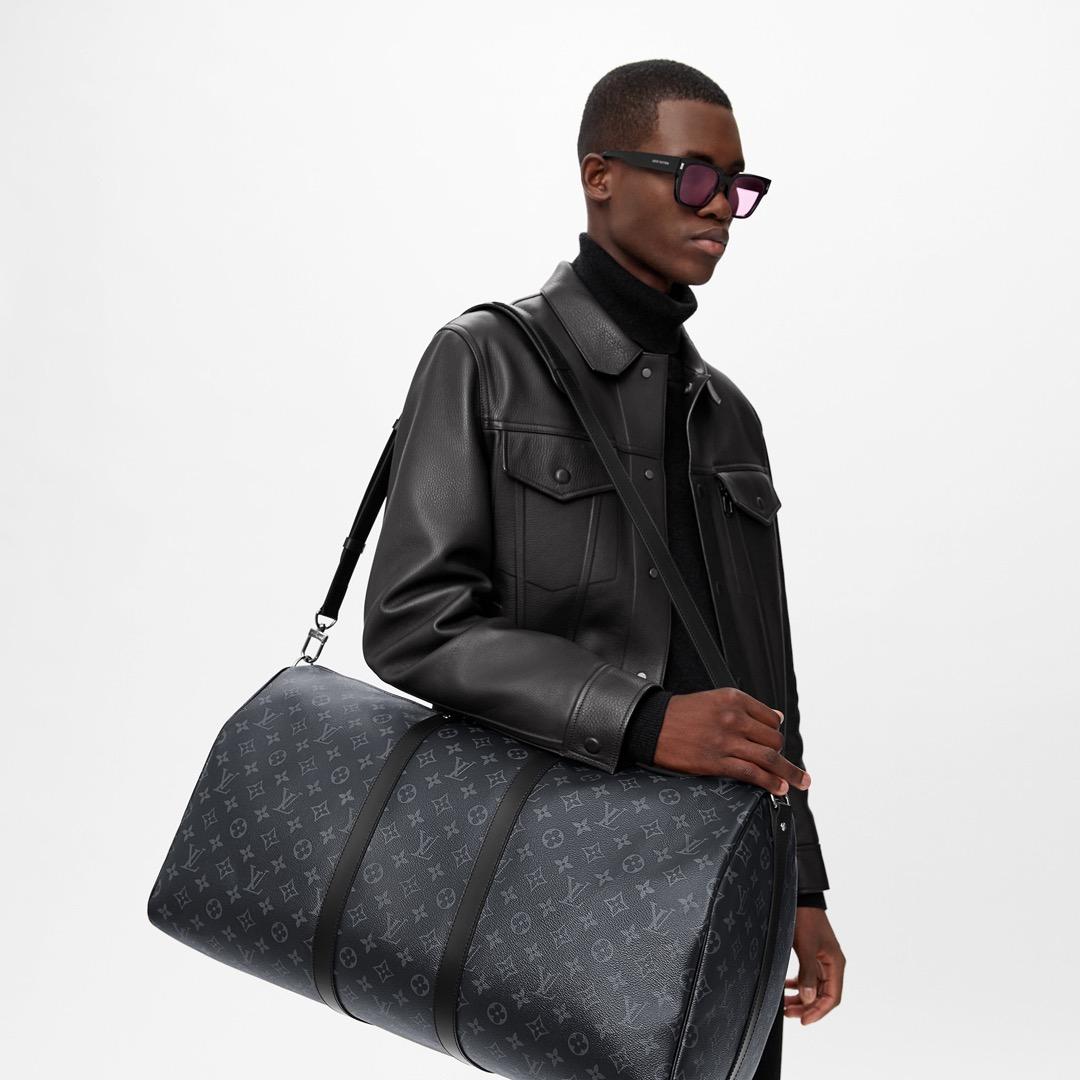LV Keepall Bandouliere 55 Monogram Eclipse Bag, Luxury, Bags & Wallets ...