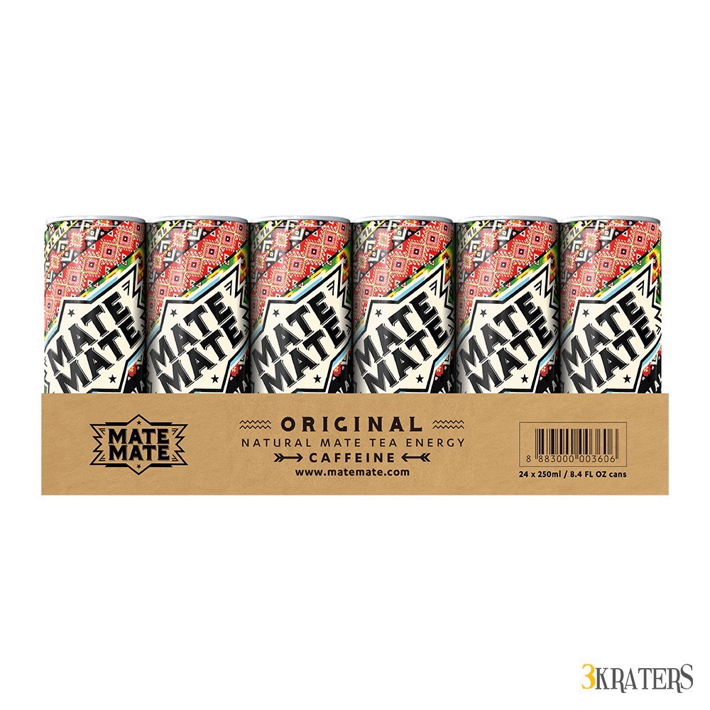 MATE MATE Original Natural Yerba Mate Energy Tea Drink 250ml x 24 Cans ...