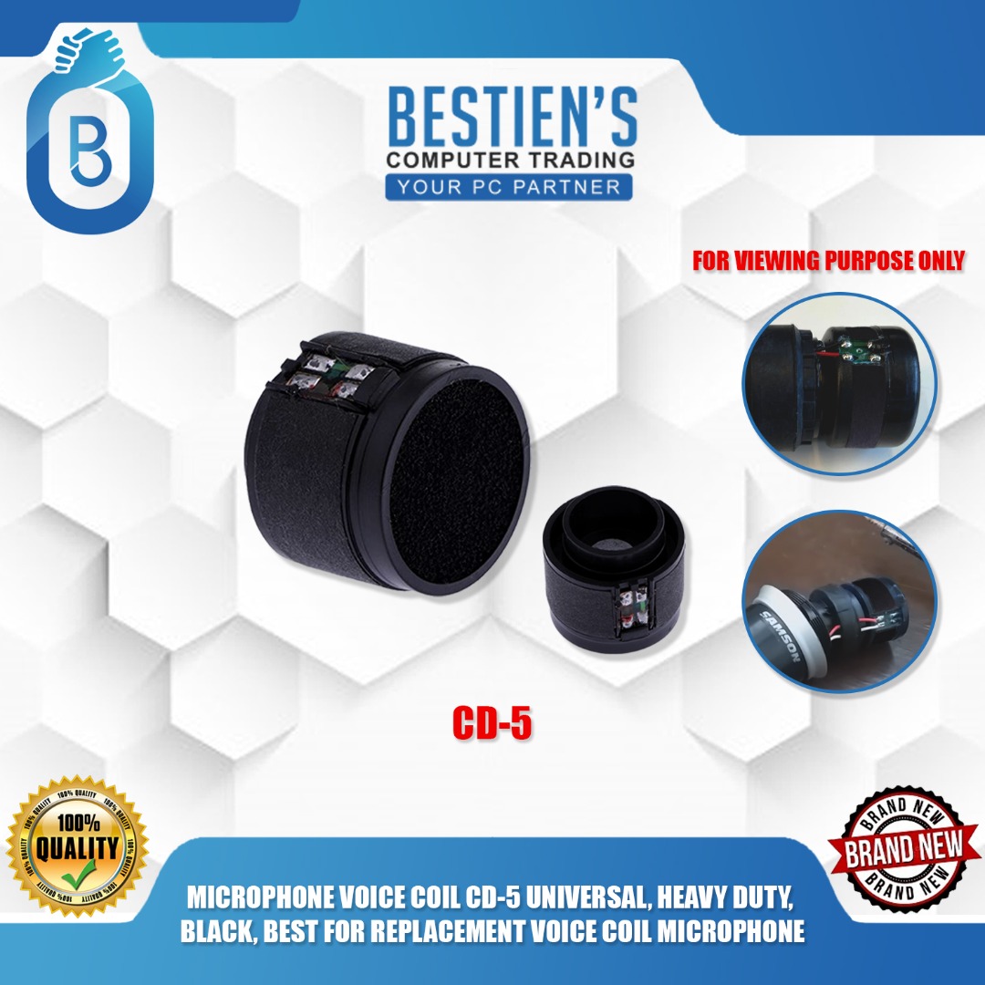 MICROPHONE VOICE COIL CD-5 UNIVERSAL, HEAVY DUTY, BLACK, BEST FOR ...