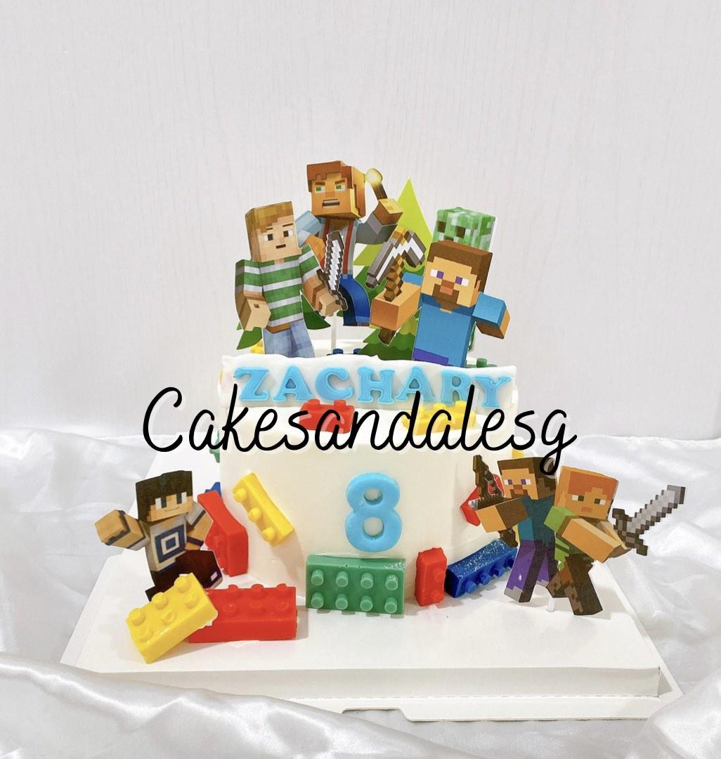 Minecraft with Lego Cake, Food & Drinks, Homemade Bakes on Carousell