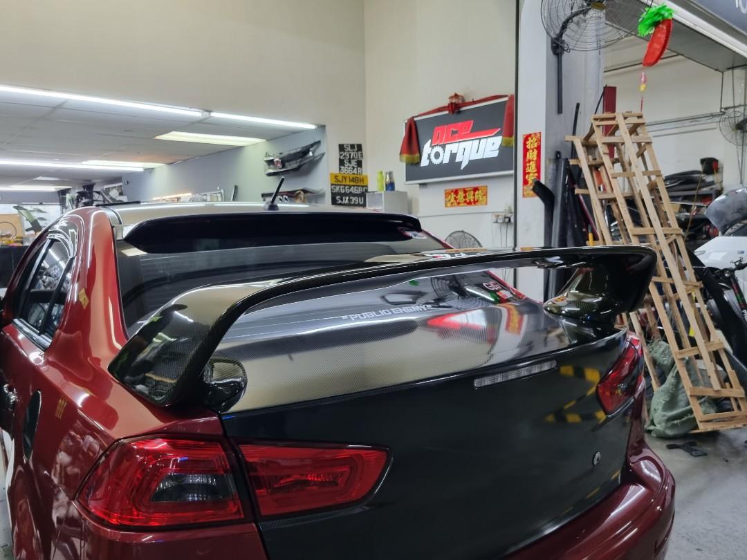 Mitsubishi Lancer EX EVO Spoiler Roof Vortex Front Lips Side fender ...