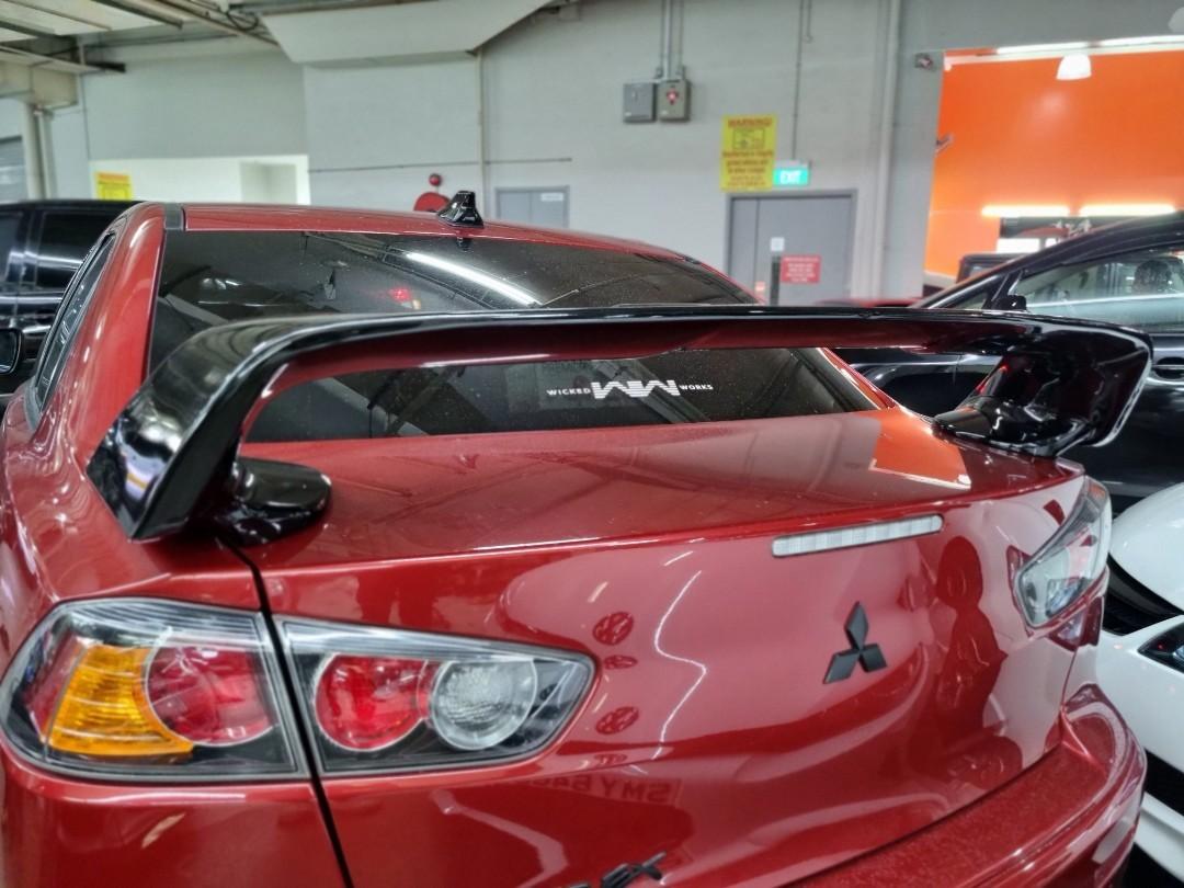 Mitsubishi Lancer EX EVO Spoiler Roof Vortex Front Lips Side fender ...