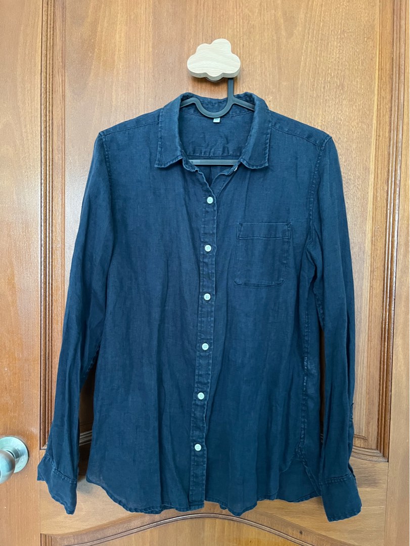 Muji Linen Shirt, Women's Fashion, Tops, Shirts on Carousell