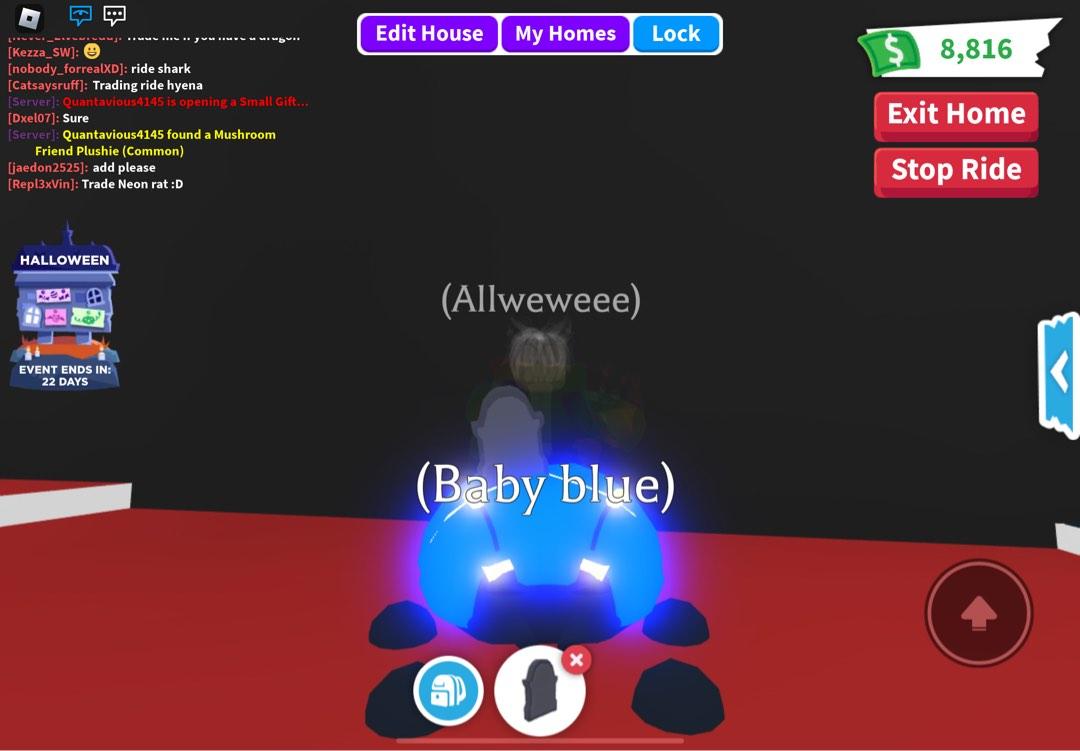 Neon Fly Ride Giant Blue Scarab- Roblox Adopt me pet * FAST DELIVERY ...