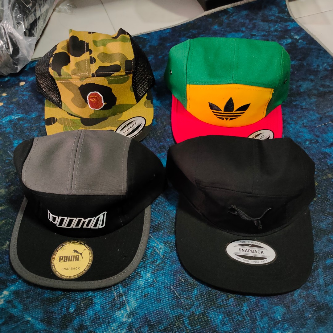 New cap 5 panel hat topi puma adidas rasta bape, Men's Fashion, Watches ...