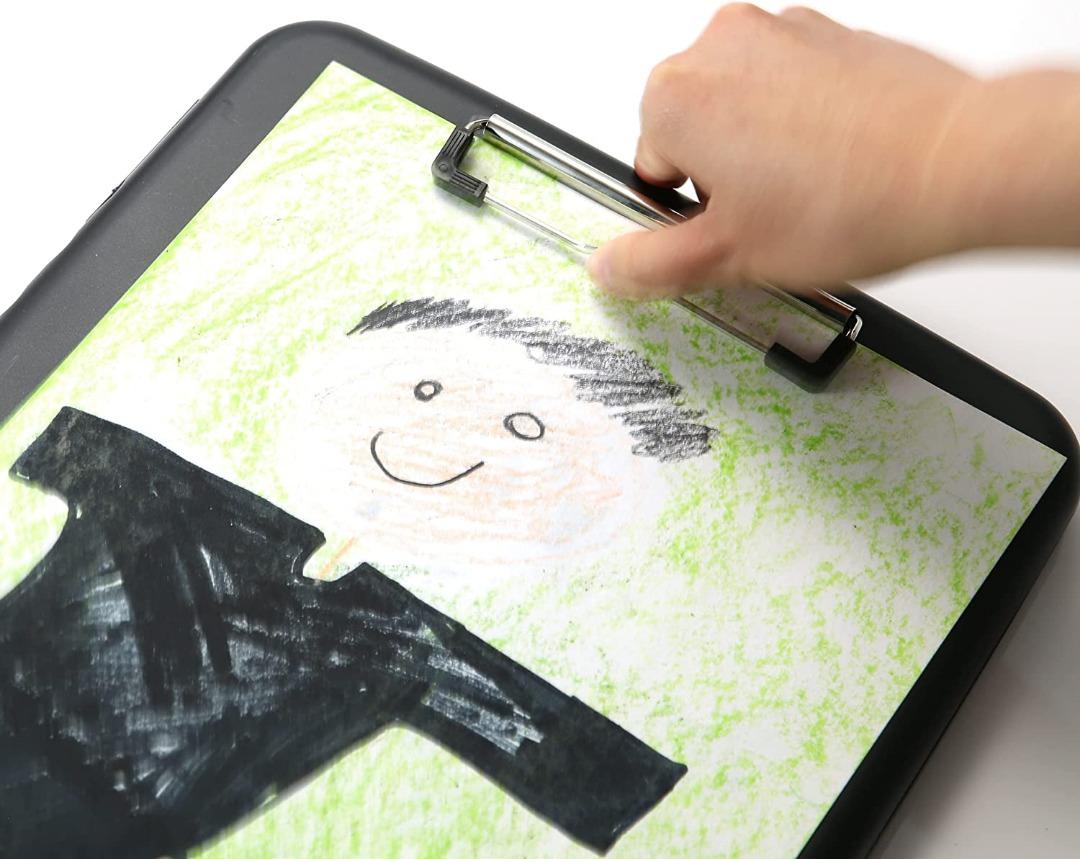 Officemate Slim Clipboard Storage Box, Charcoal (83303), Computers ...