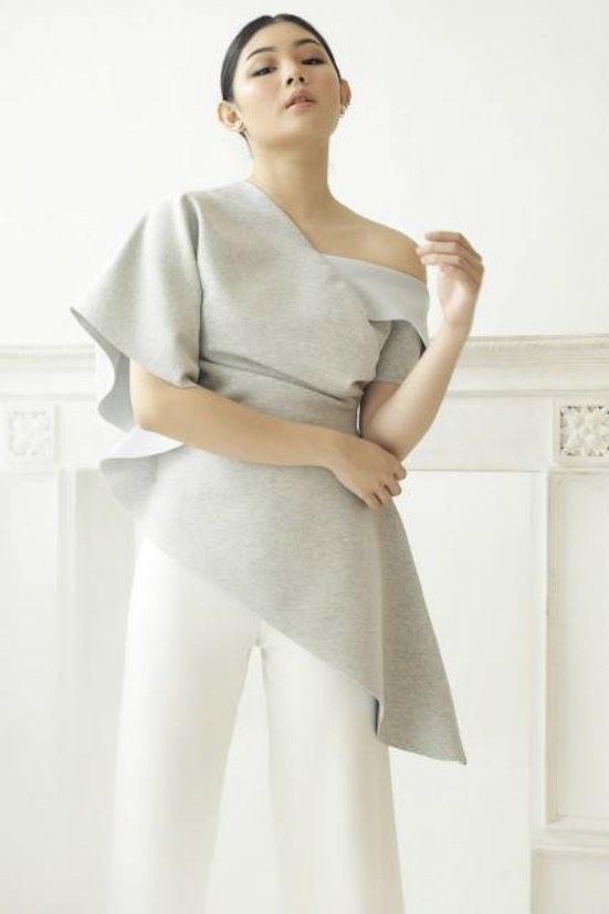 Official Misse : Elsa Top - Light Grey, Fesyen Wanita, Pakaian Wanita ...