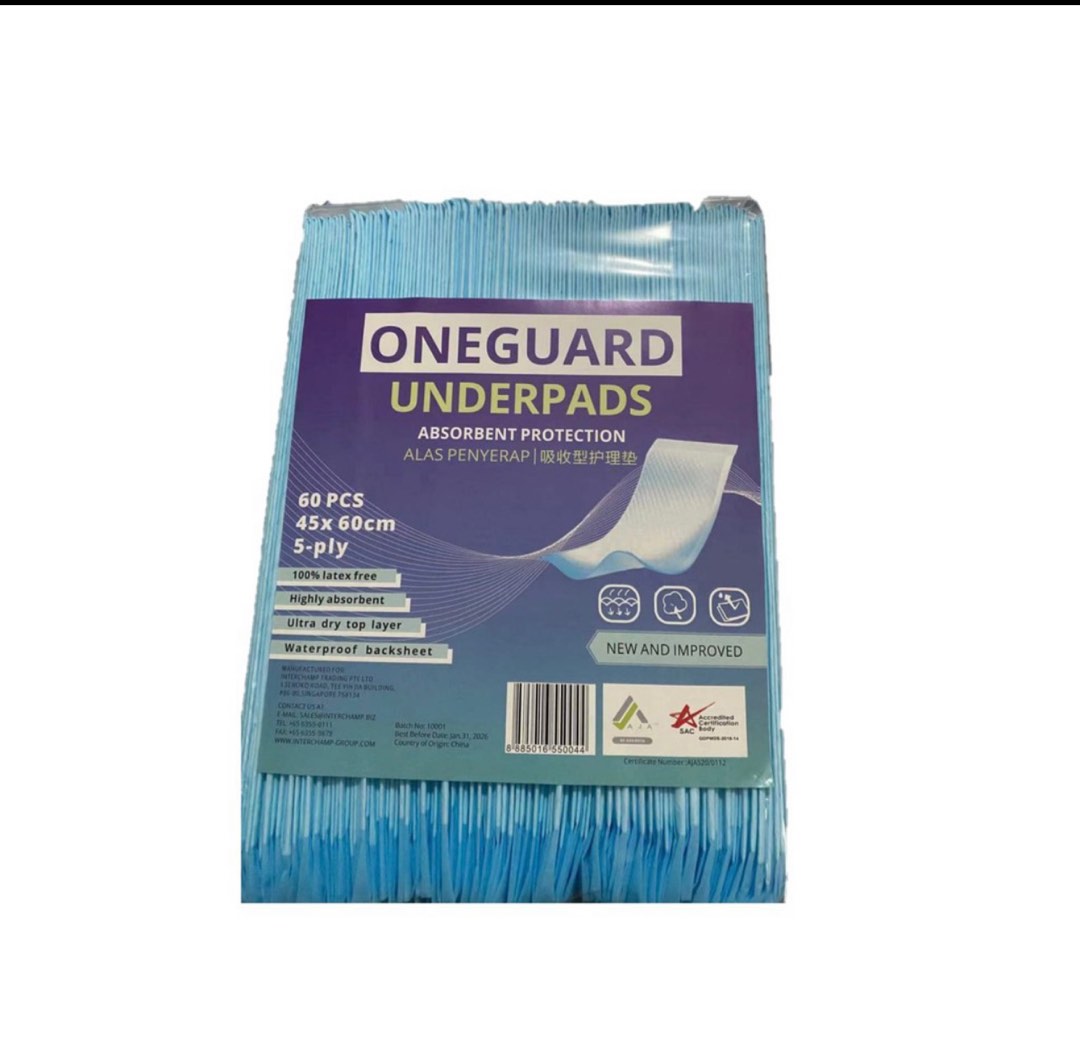 OneGuard /Pee Pads/Bed Pads/Blue Sheet/Adult Underpad Premium Quality ...