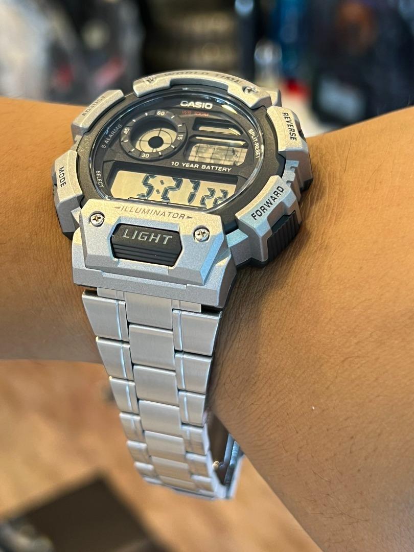 ORIGINAL CASIO Digital World Time Men's Watch AE-1400-WHD-1A / Legit ...