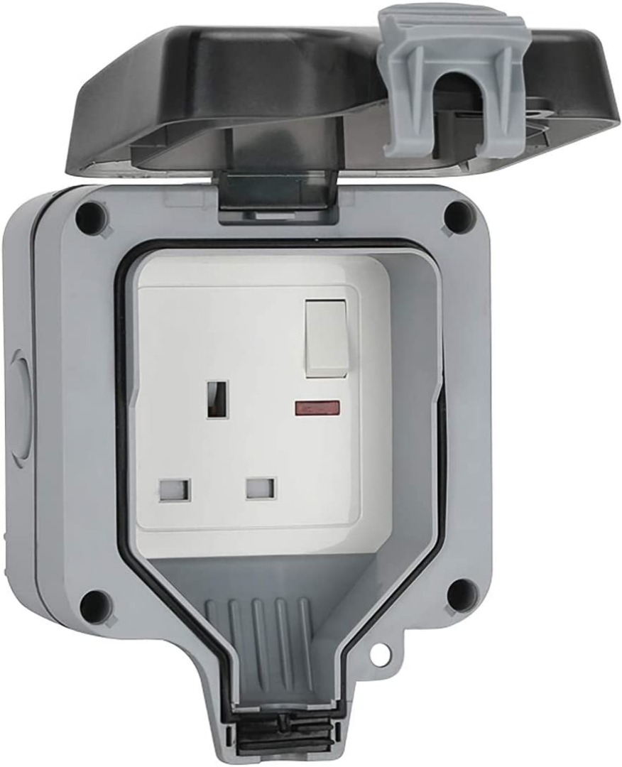 Outdoor Sockets Weatherproof, Single Outdoor Socket 13A 1gang IP66 ...