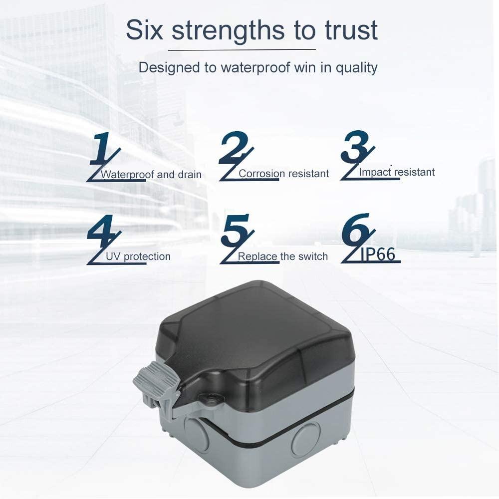 Outdoor Sockets Weatherproof, Single Outdoor Socket 13A 1gang IP66 ...